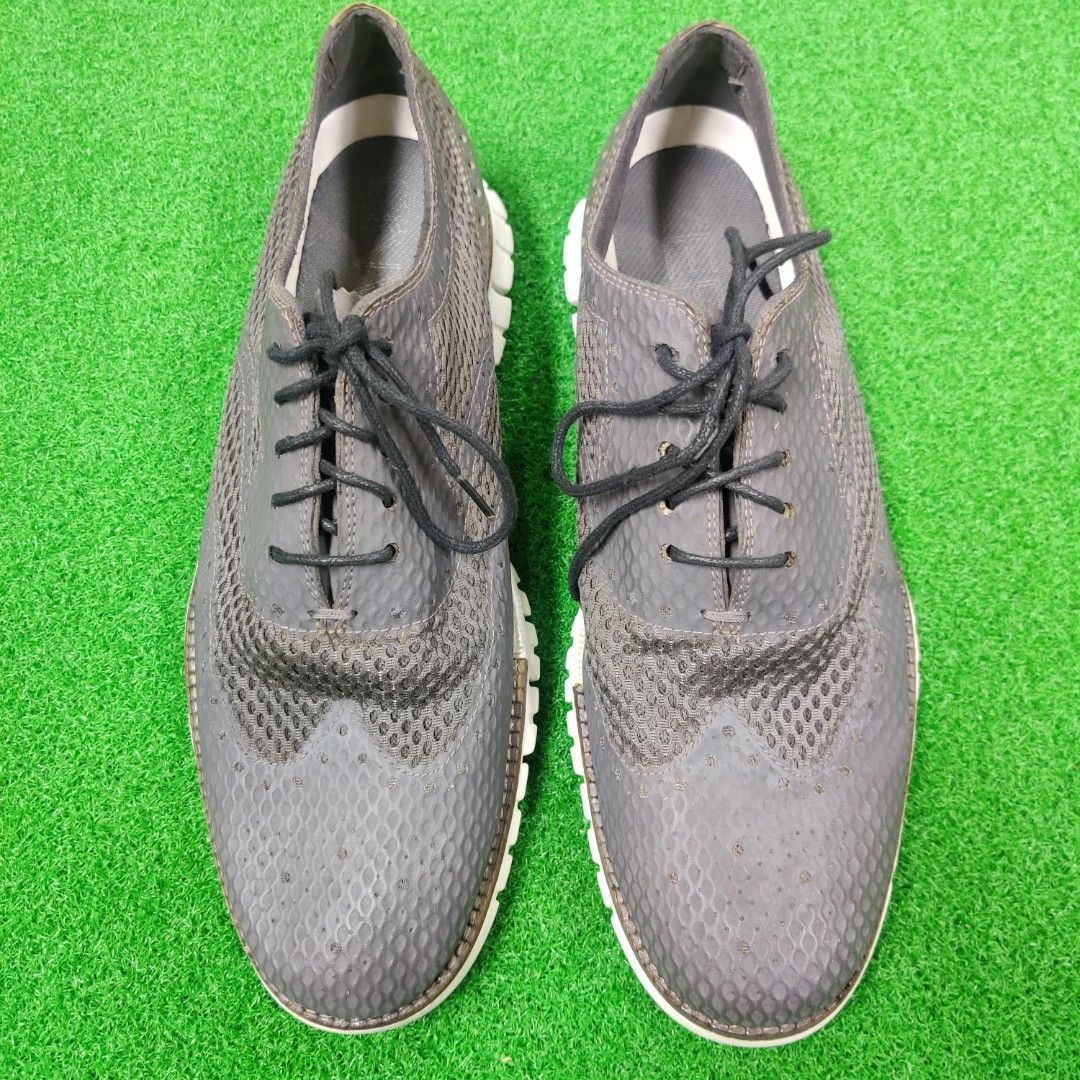 Cole Haan ZeroGrand Gray Wingtip Oxford 9M, Men's Fashion, Footwear ...