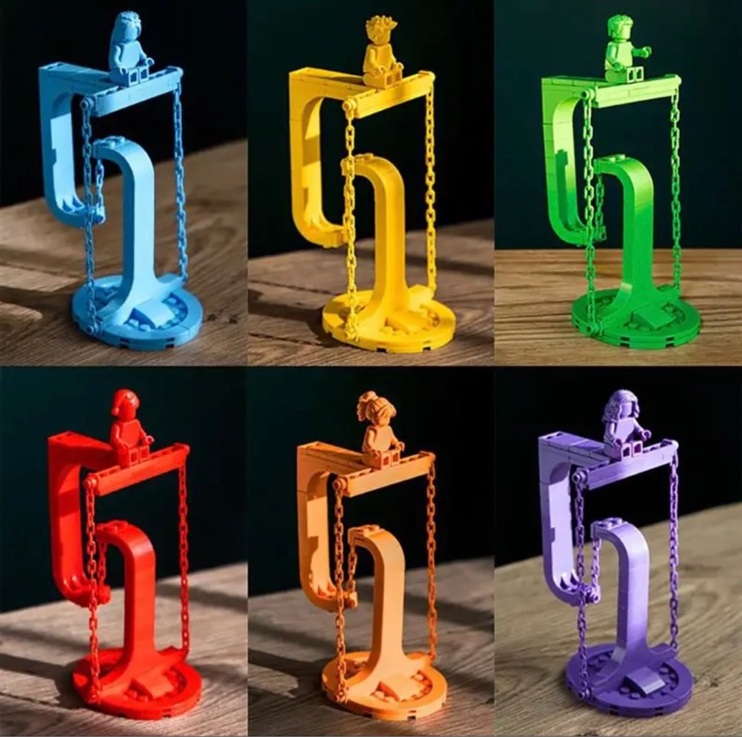 Creative Building Blocks Sets Suspension Tension Balancing bricks Frame ...