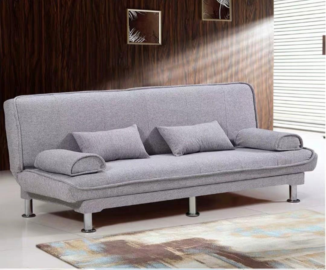 DAKOTA Minimalist Fabric Sofa Bed, Furniture & Home Living, Furniture ...