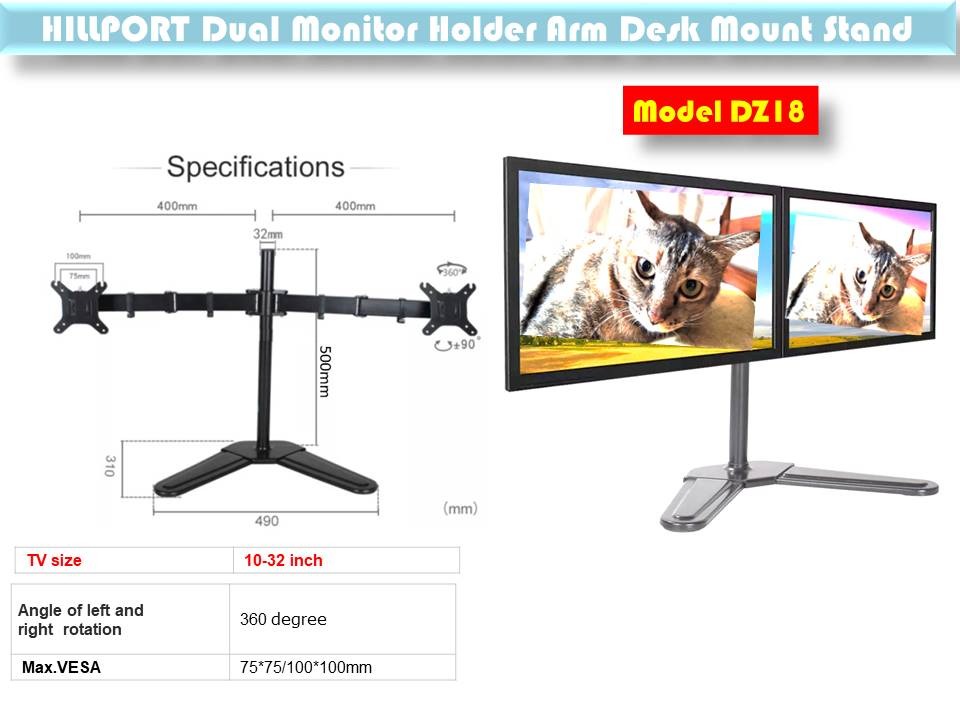 Dual monitor stand 32 inch monitor bracket computer screen monitor desk ...