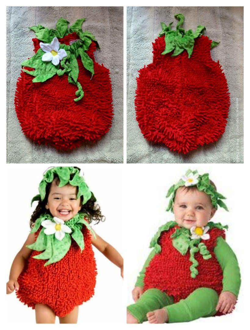 EZEFINDS Strawberry Fruit Milestone Costume on Carousell