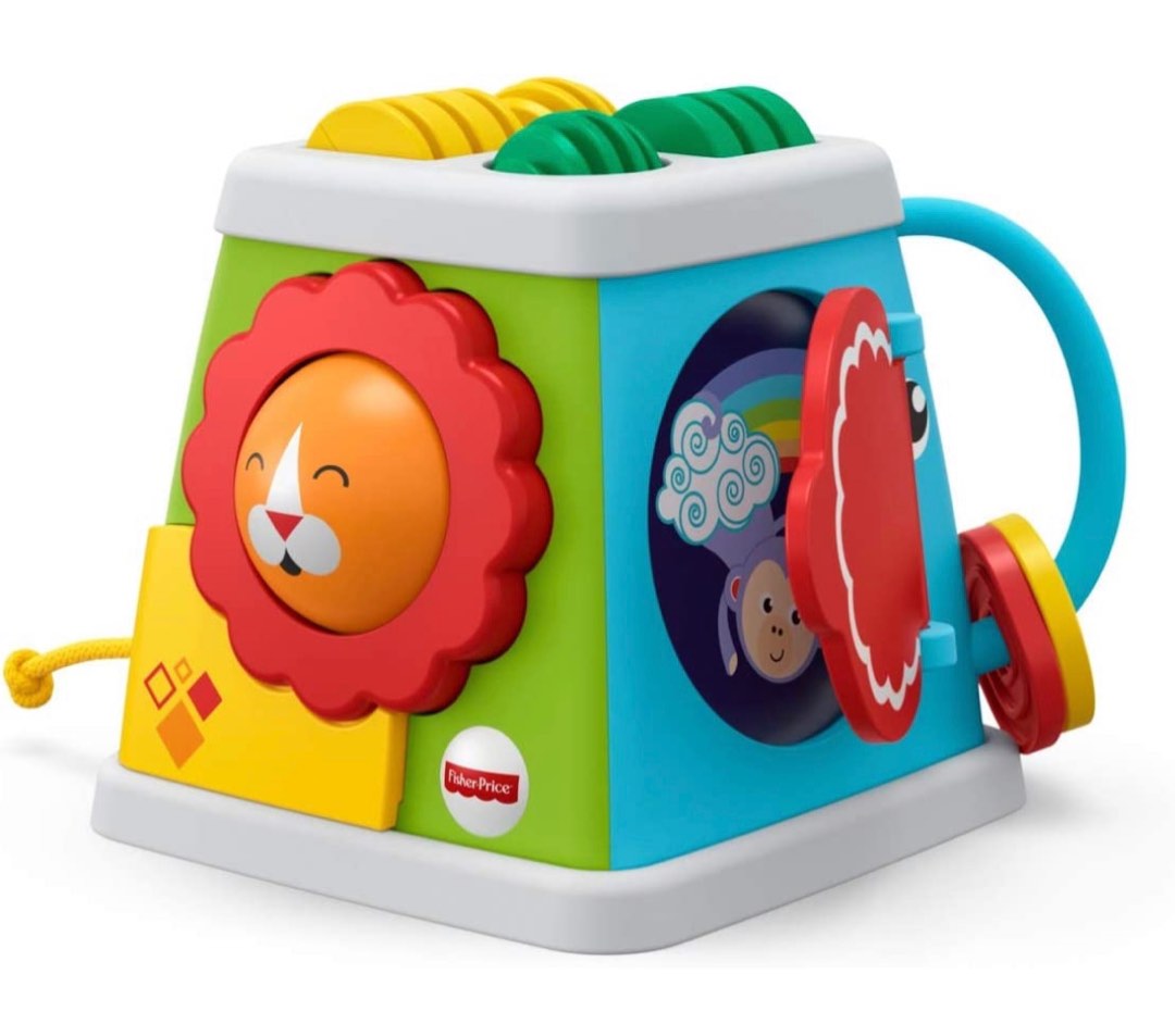 Fisher Price Take and Turn Activity Cube, Multicolor Baby Toy, Babies ...
