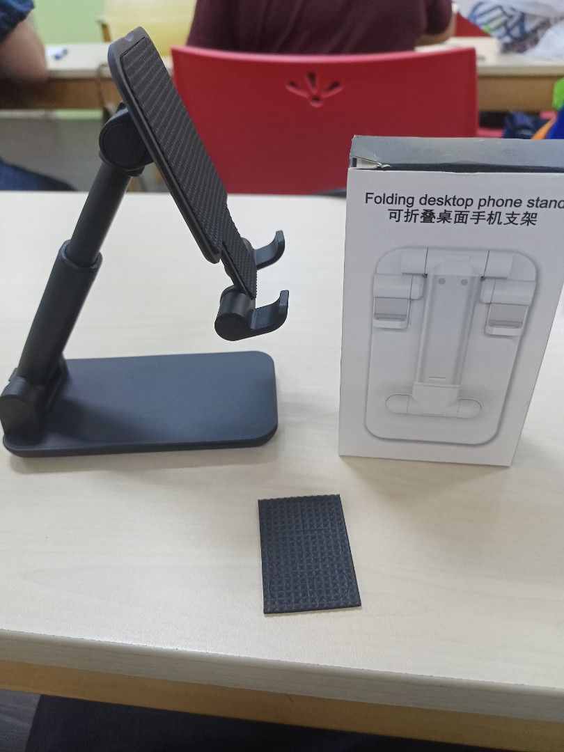 Folding, portable handphone stand - black, Mobile Phones & Gadgets, Mobile & Gadget Accessories ...