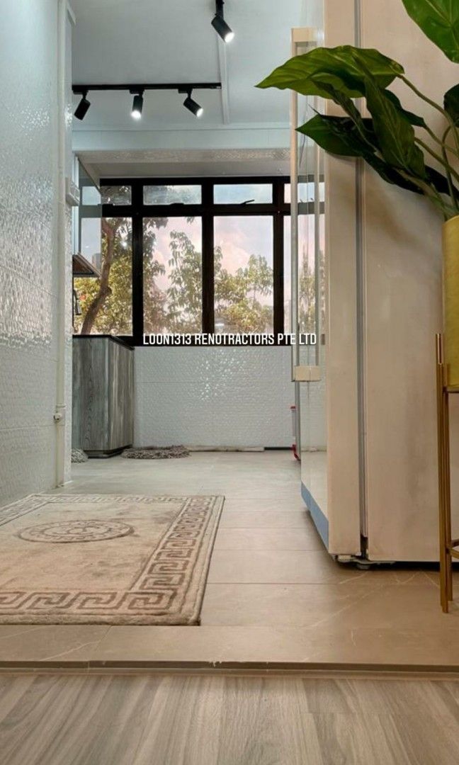 Full Reno 3 Room HDB Kitchen Tiles Works + Carpentry Works Completed ...