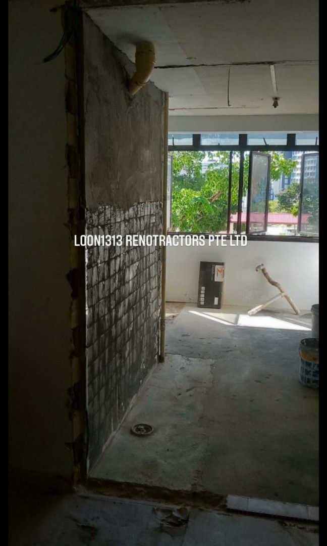 Full Reno 3 Room HDB Kitchen Tiles Works + Carpentry Works Completed ...