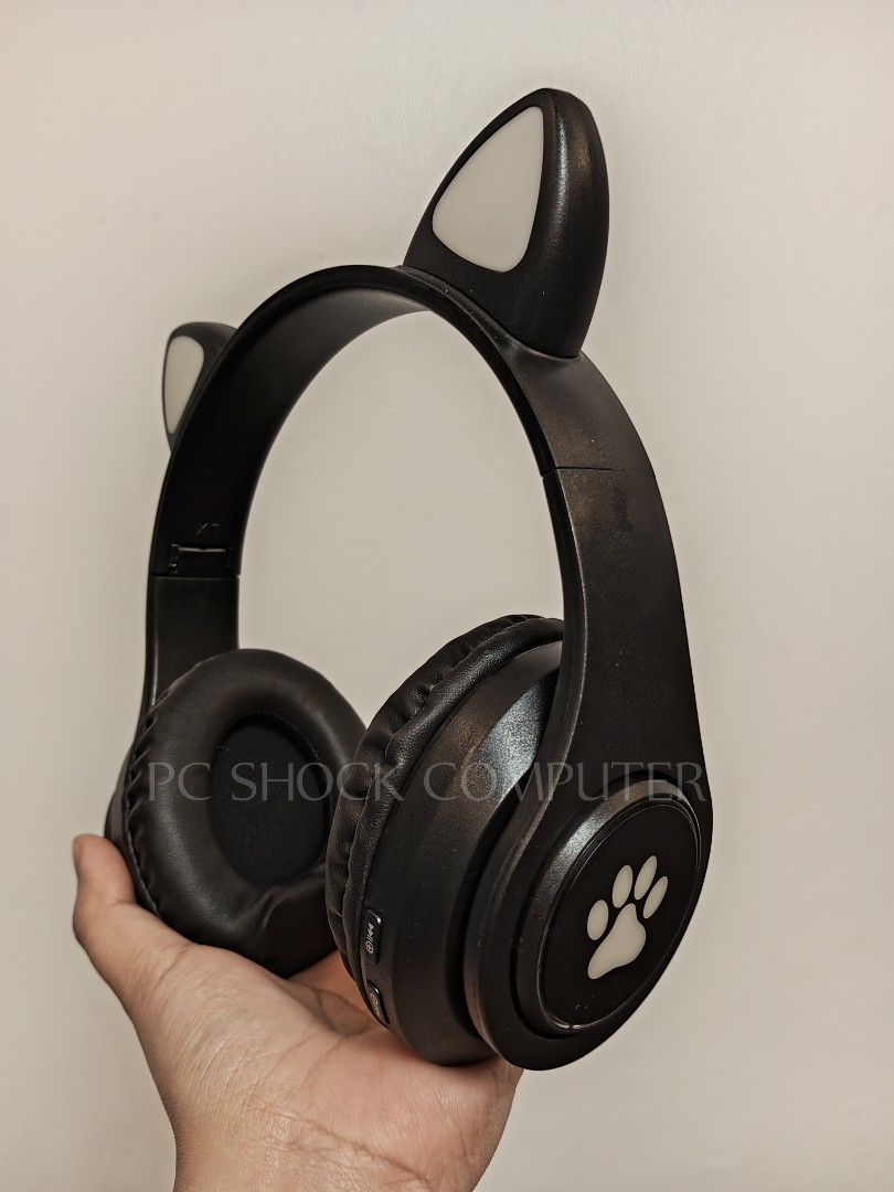 Gigaware Cat Ear Headset LX-B39B Wireless Bluetooth RGB (Pink / Black ...