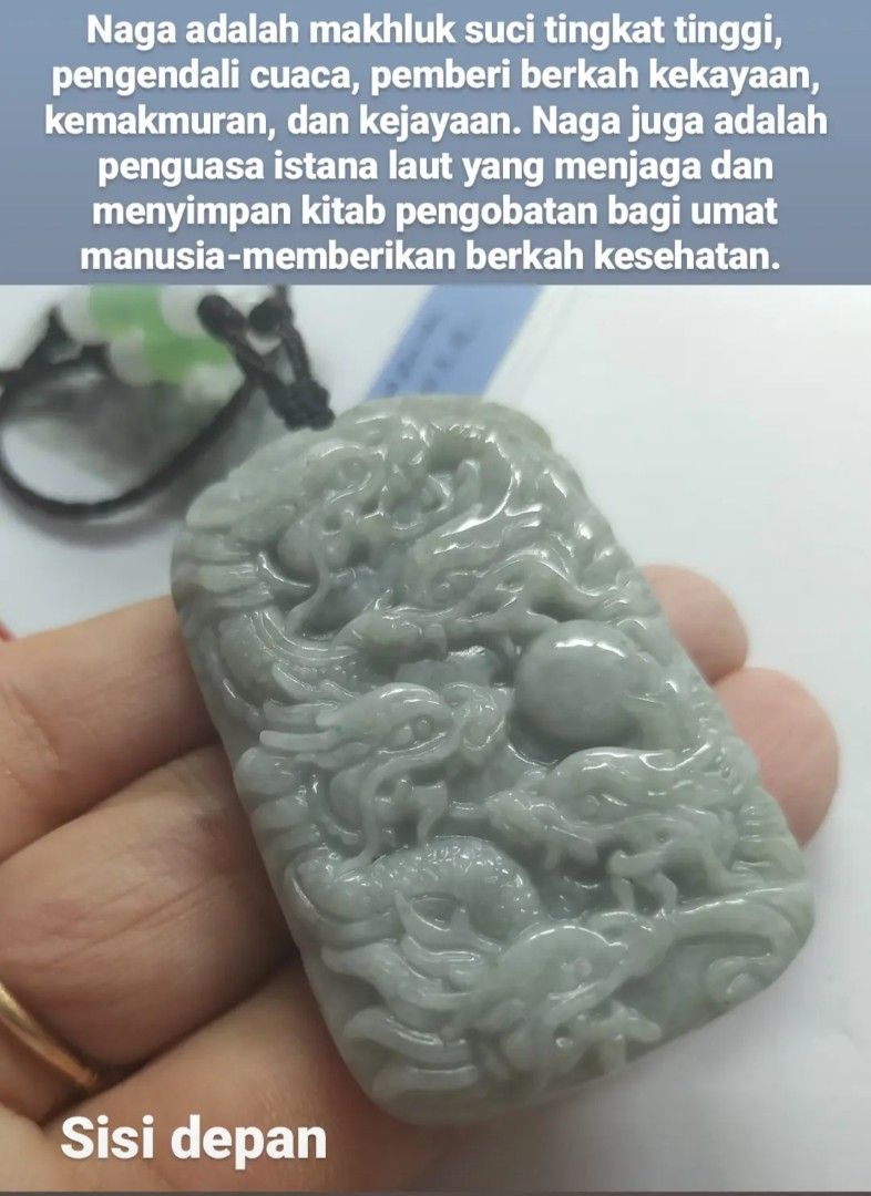 Giok Naga 9 Hoki Jadeite Premium Natural Asli Grade A Bersertifikat ...