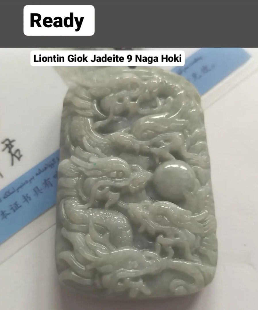 Giok Naga 9 Hoki Jadeite Premium Natural Asli Grade A Bersertifikat ...