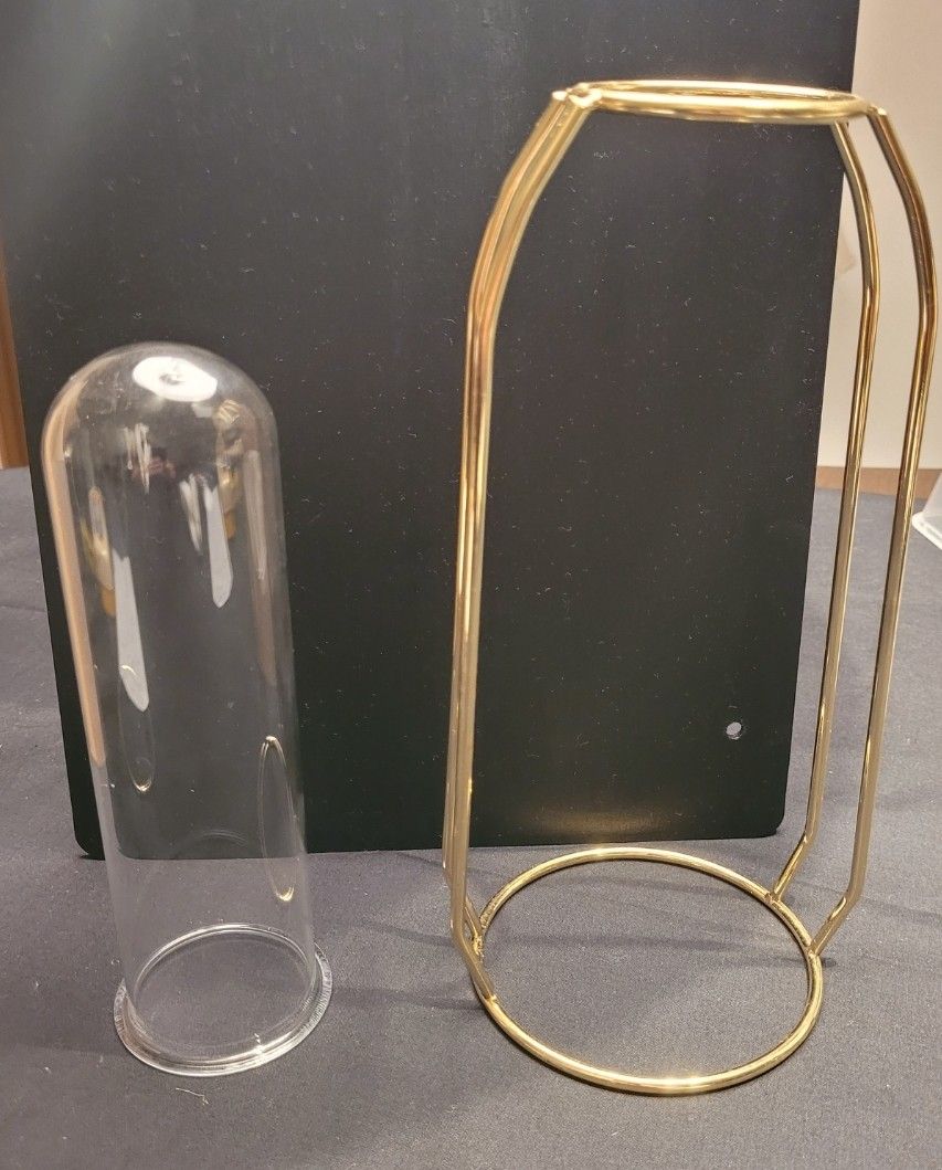 Glass Tube holder with Gold plated frame, Furniture & Home Living, Home ...