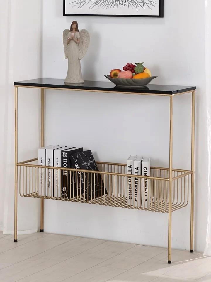 GRACE Minimalist Gold Frame Display Shelf, Furniture & Home Living ...