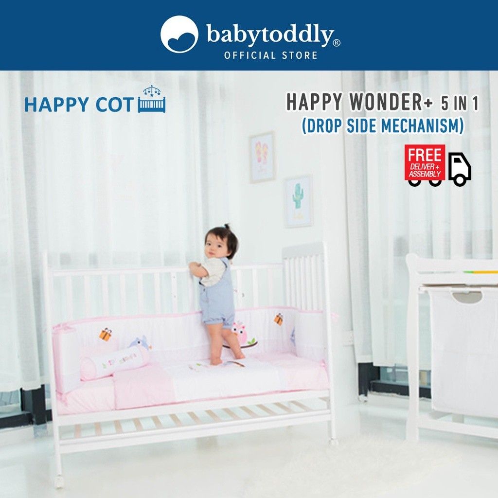 Happy cot happy wonder 5 in 1 baby cot, Babies & Kids, Baby Nursery ...