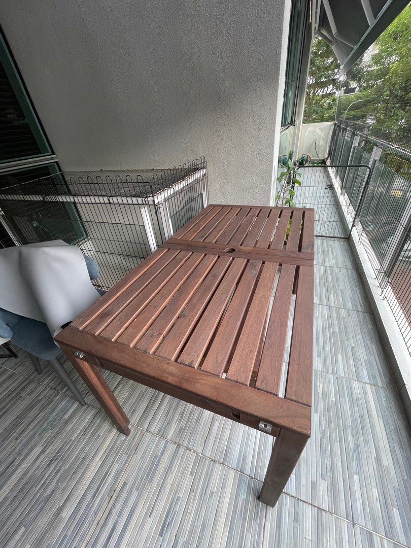 IKEA Applaro table and bench, Furniture & Home Living, Outdoor ...