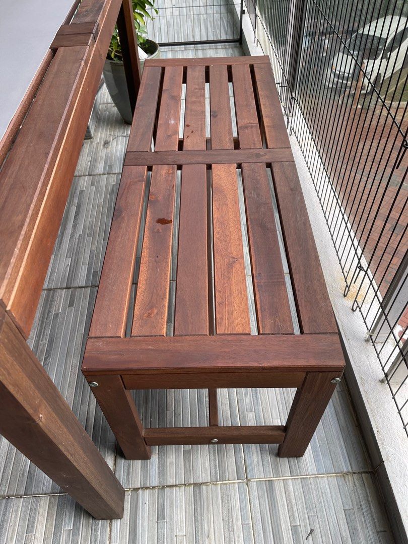 IKEA Applaro table and bench, Furniture & Home Living, Outdoor ...