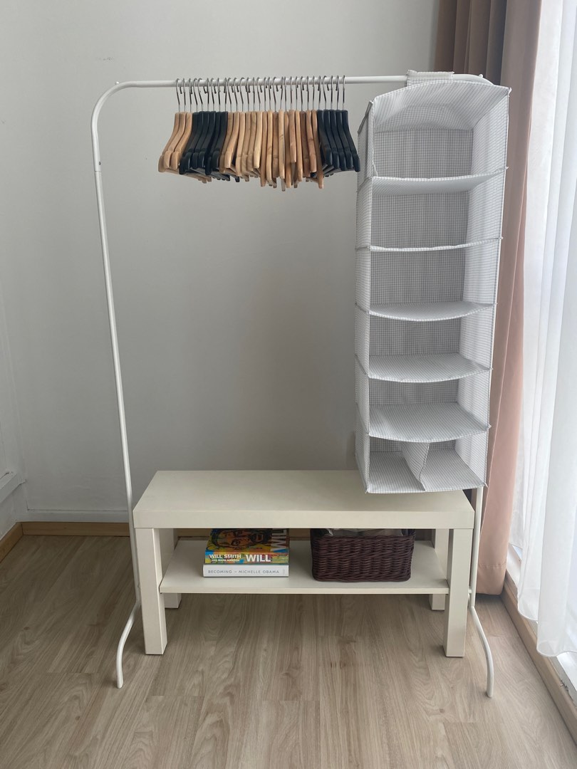 IKEA MULIG clothes rack, Furniture & Home Living, Furniture, Shelves ...
