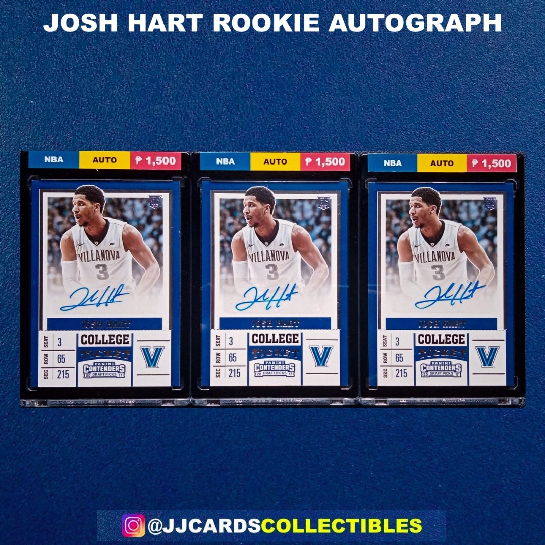 Josh Hart Rookie Autograph NBA Cards in Black Pearl Magnetic Case ...