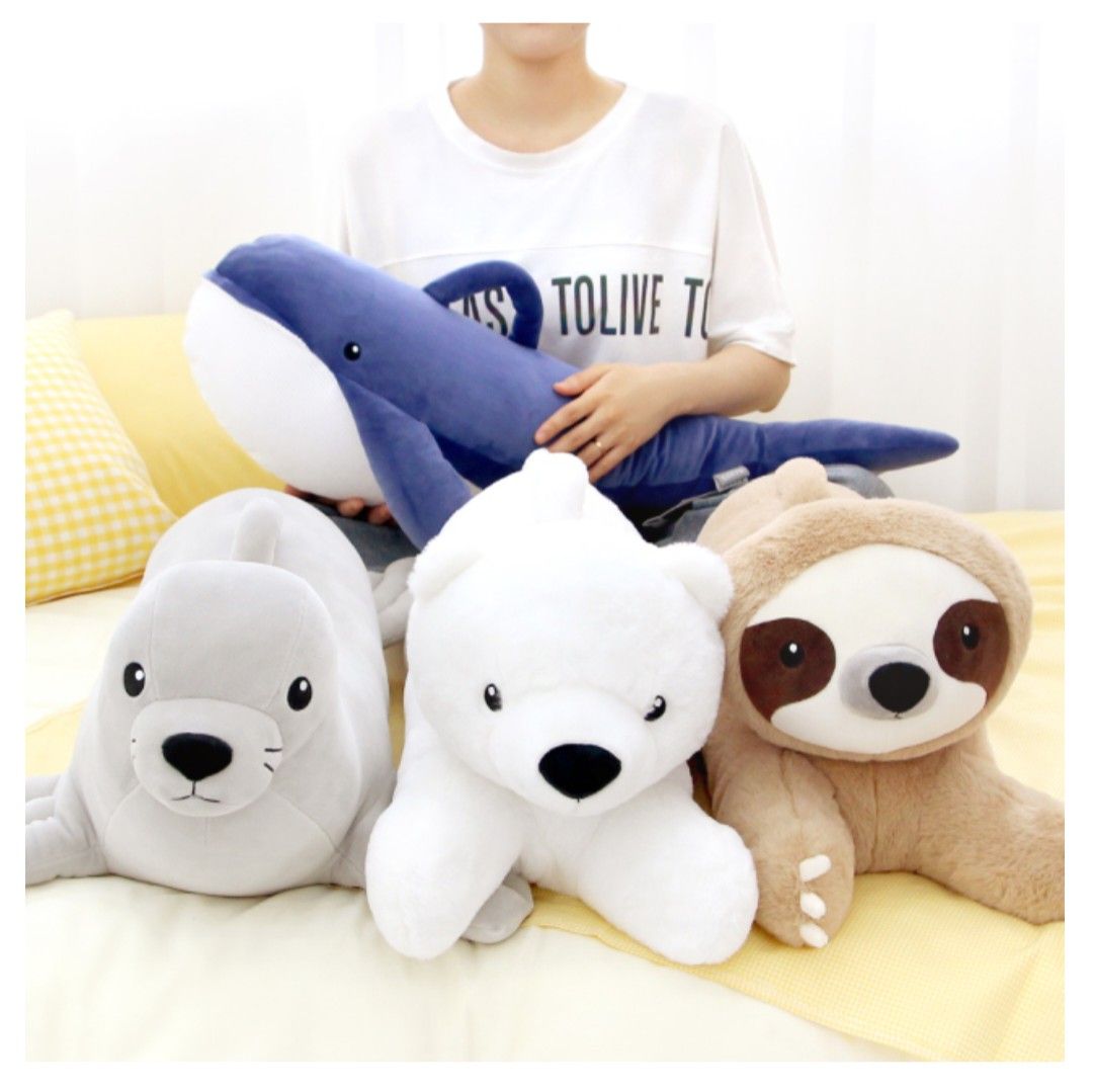 Kojien Endangered Animal Portable Pillow Sloth, Hobbies & Toys, Toys ...