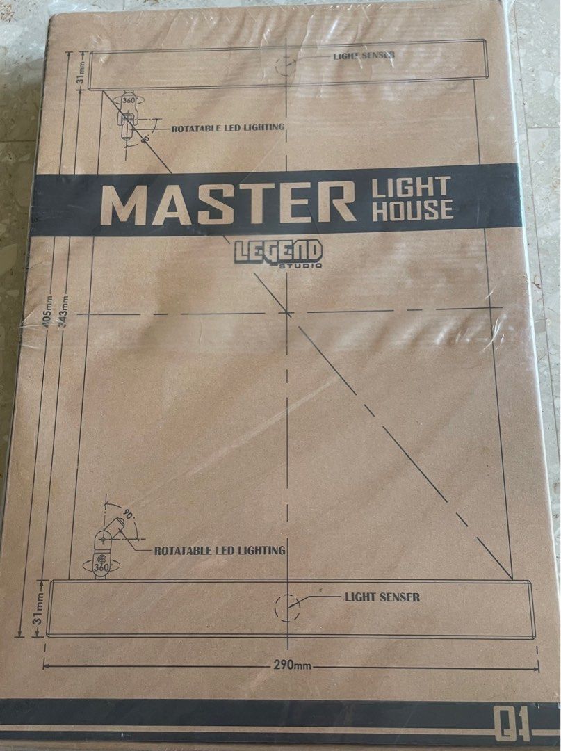 LEGEND STUDIO MASTER LIGHT HOUSE 01 LIGHTED DISPLAY CASE - BLACK ...