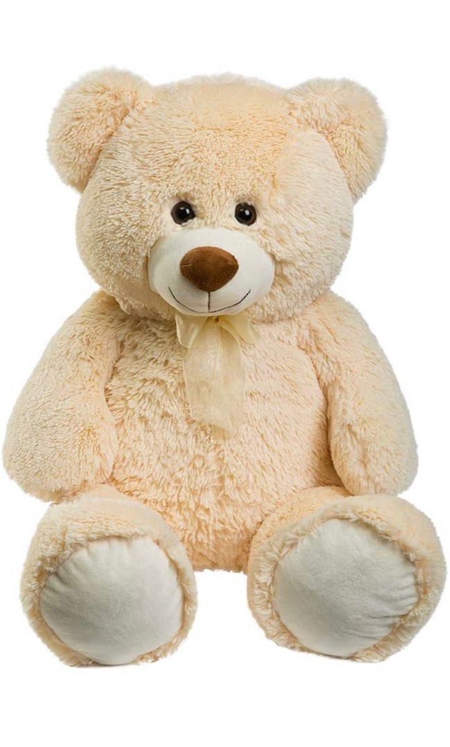 Life Size Beige Huge Ginormous Fluffy Soft Teddy Bear, Hobbies & Toys ...