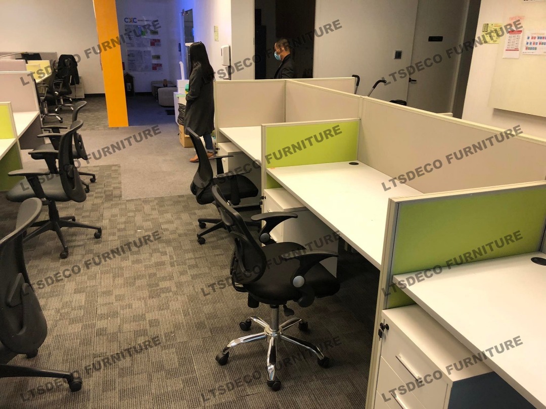 LINEAR WORKSTATION TABLE OFFICE PARTITION FURNITURE on Carousell