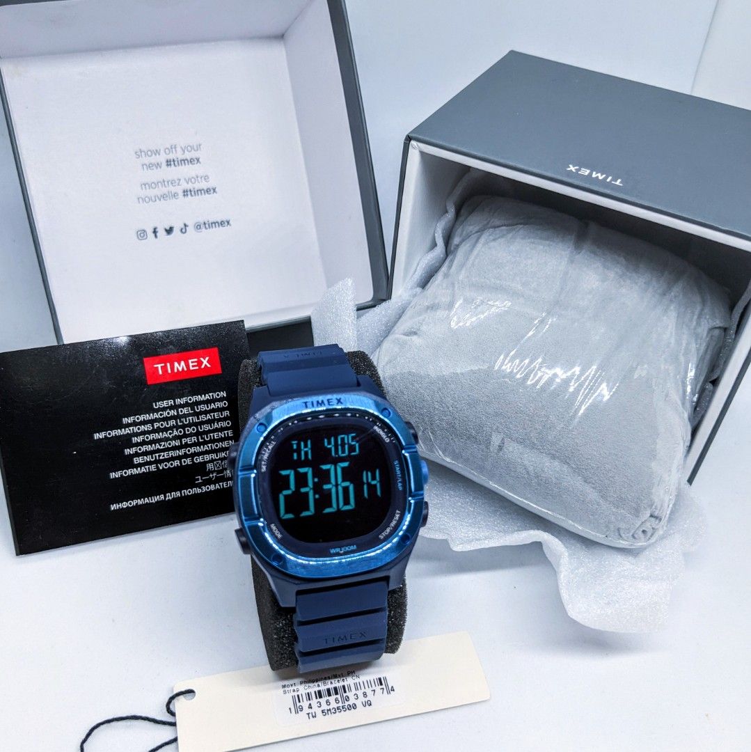 Timex Command LT 40mm blue watch TW5M35500, Men's Fashion, Watches ...
