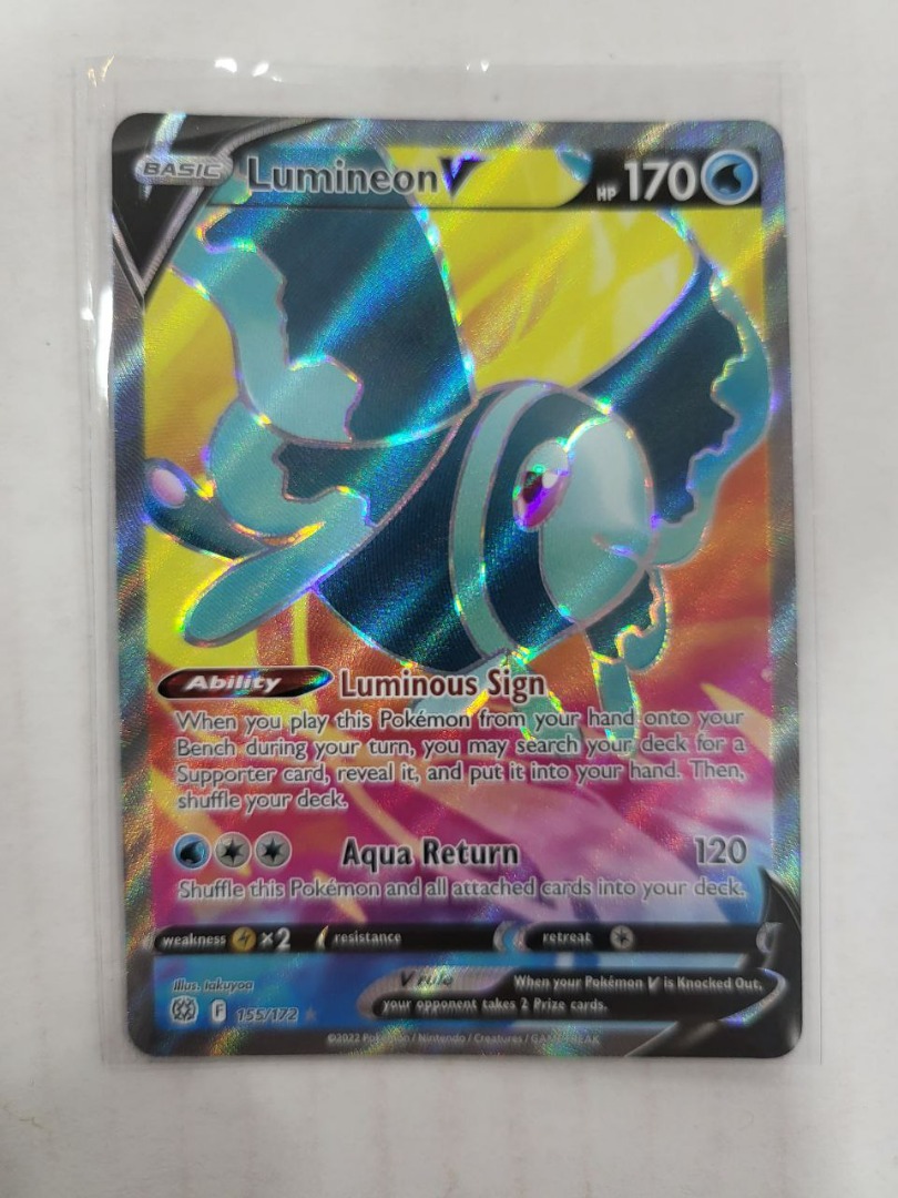 Lumineon V Full Art Ultra Rare - Sword & Shield: Brilliant Stars ...