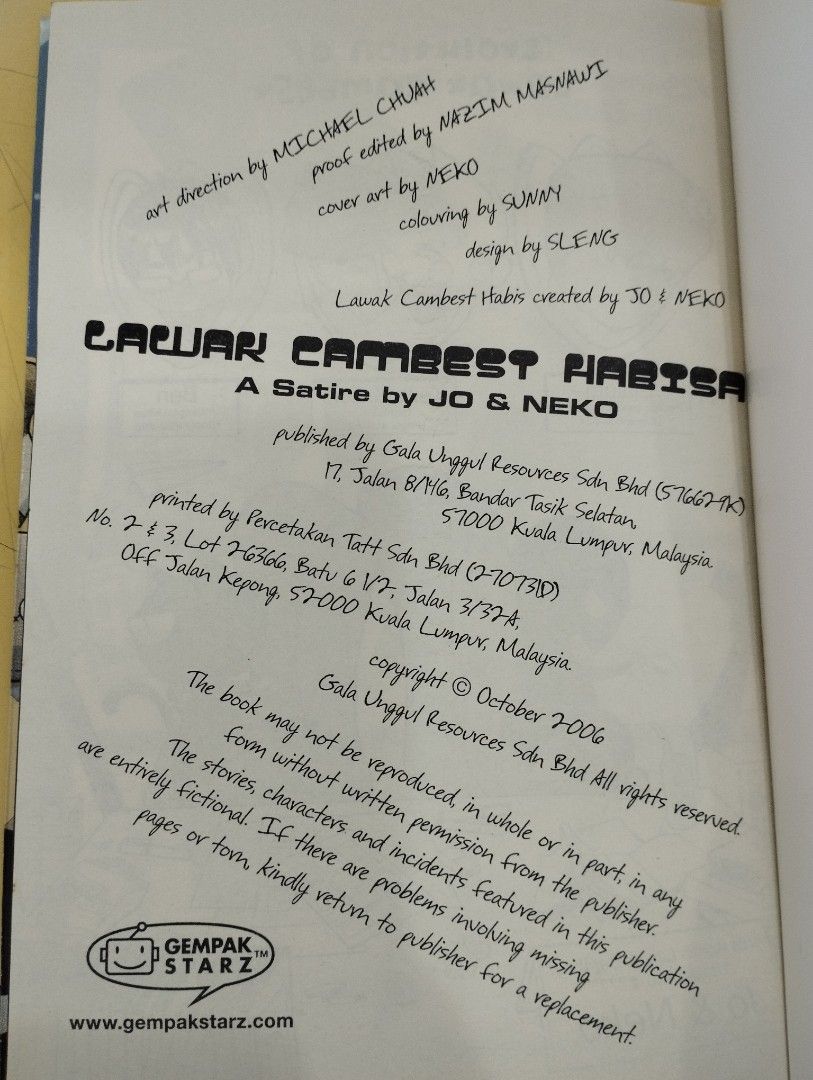 (MAL) Cawar Cambest Habis, Hobbies & Toys, Books & Magazines, Comics ...