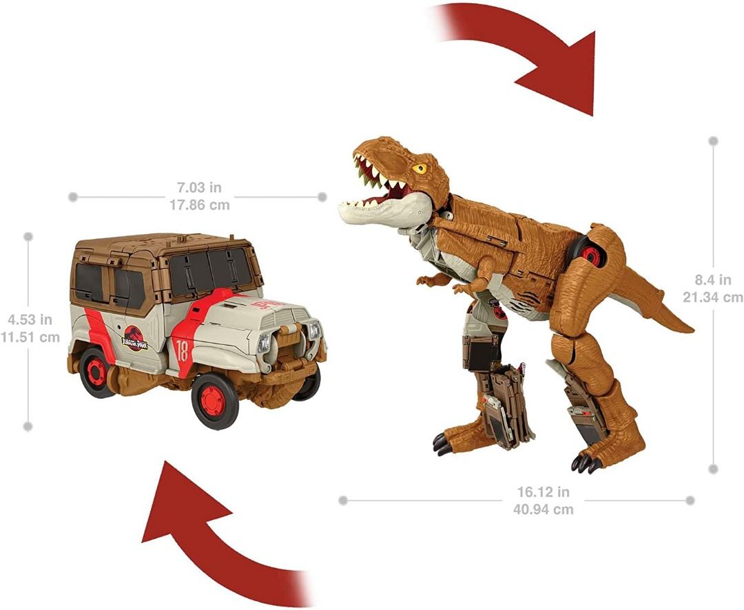 [預訂2407][特價] Mattel - HPD38 Jurassic World：Fierce Changers Chase N Roar ...