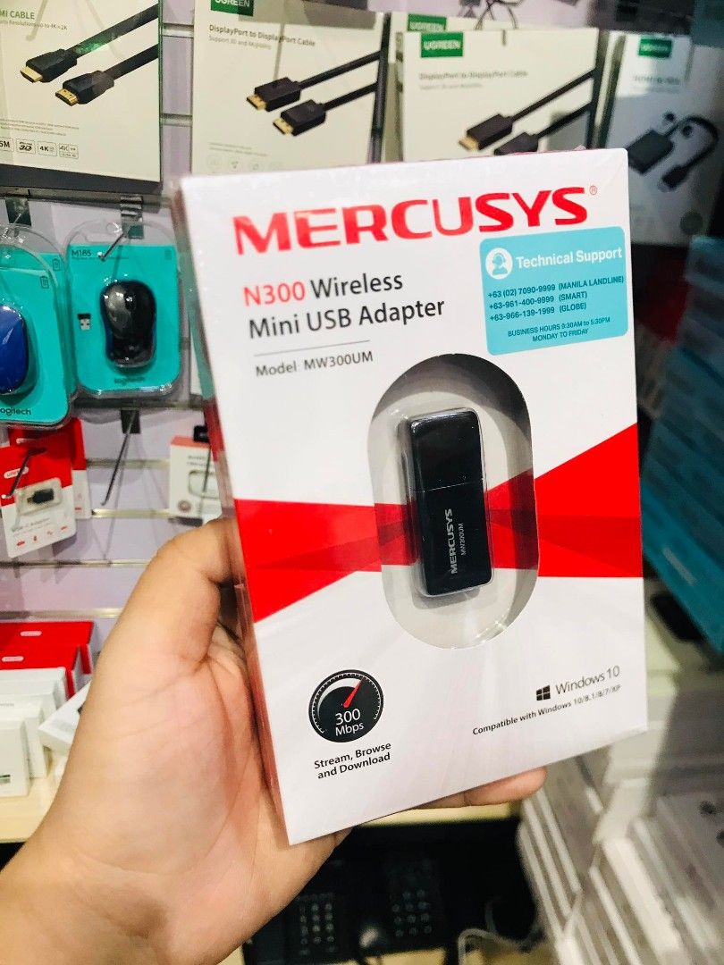 ⭐Mercusys MW300UM N300 Wireless Mini USB Adapter Wifi Adapter Wifi ...