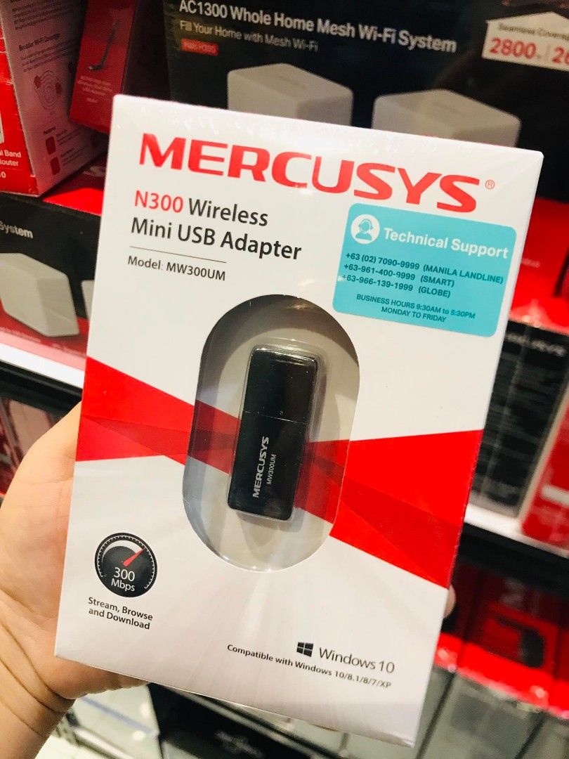 ⭐Mercusys MW300UM N300 Wireless Mini USB Adapter Wifi Adapter Wifi ...