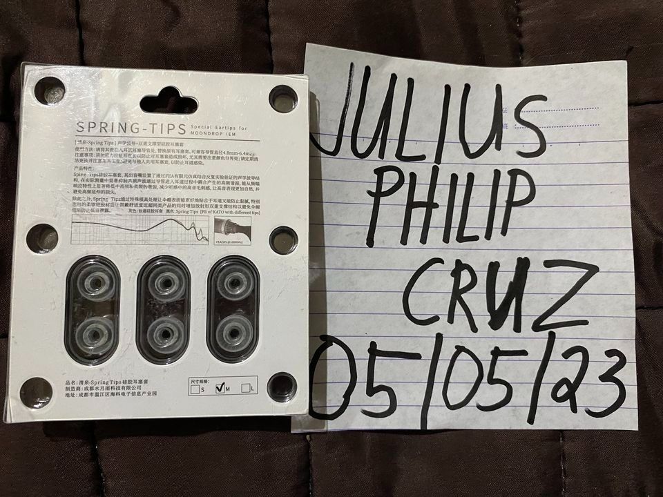 MoonDrop Spring Tips Acoustic waveguide silicone tips (M size), Audio ...