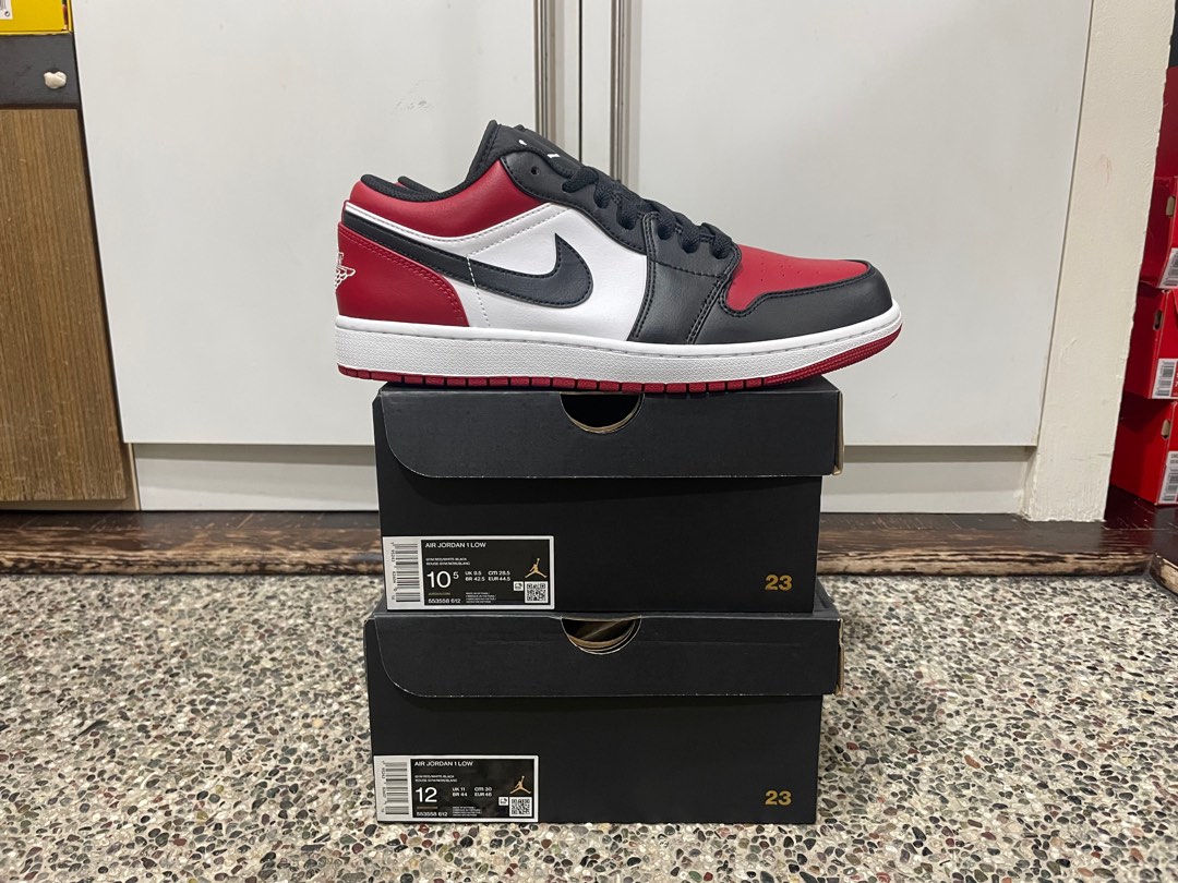 [MULTIPLE SIZES] JORDAN 1 LOW BRED TOE, Men's Fashion, Footwear ...