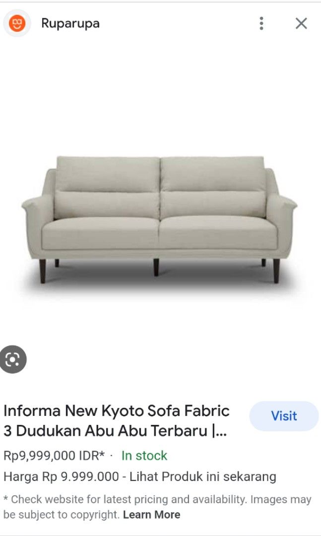 SOFA INFORMA NEW KYOTO 3+1 jual setengah harga, Perabotan Rumah di ...