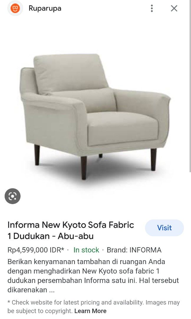 SOFA INFORMA NEW KYOTO 3+1 jual setengah harga on Carousell