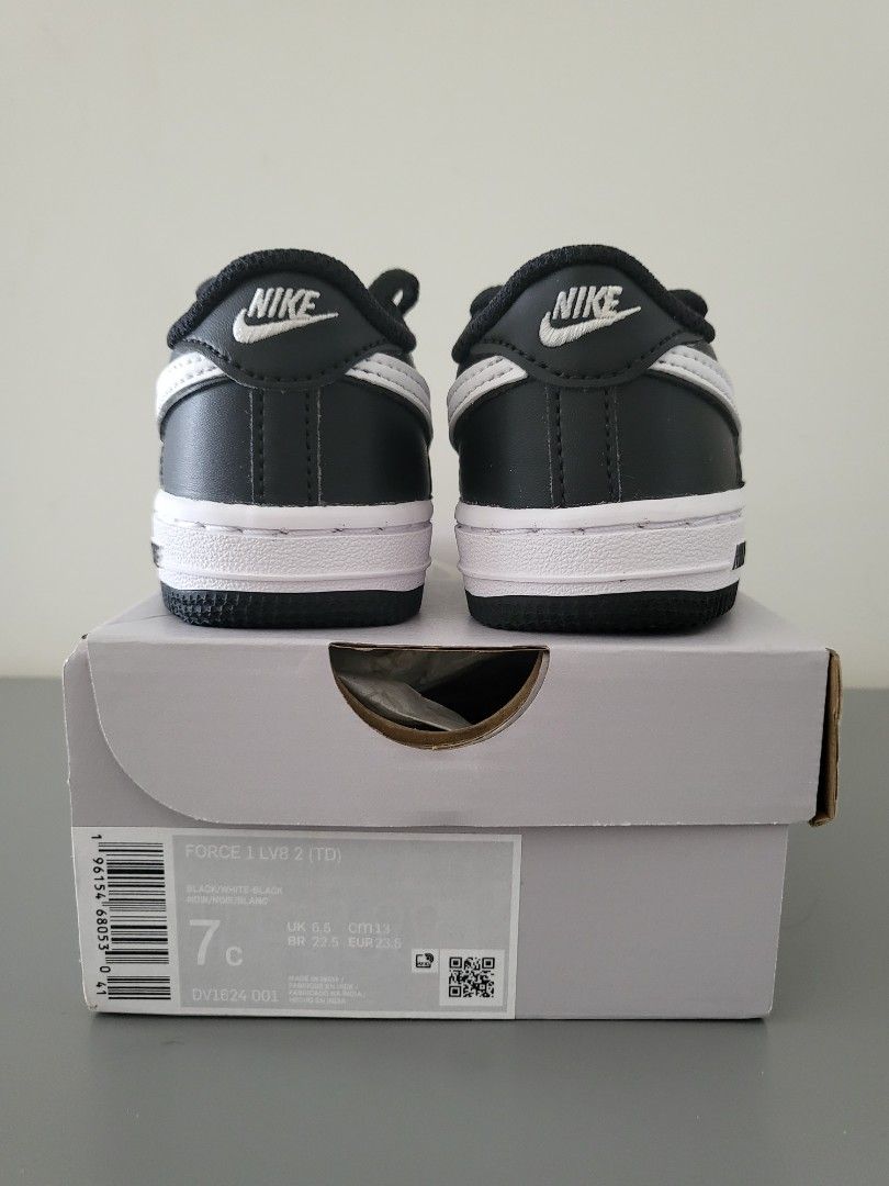 NIKE AIR FORCE 1 PANDA TODDLER 7C, Babies & Kids, Babies & Kids Fashion ...