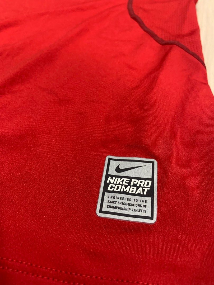 NIKE PRO COMBAT RED, Men's Fashion, Activewear on Carousell
