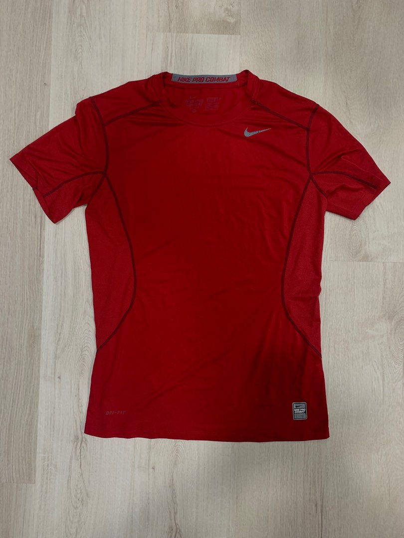 NIKE PRO COMBAT RED, Men's Fashion, Activewear on Carousell