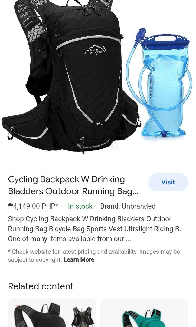 OUTDOOR INOXTO CYCLING BACKPACK, Men's Fashion, Bags, Backpacks on ...