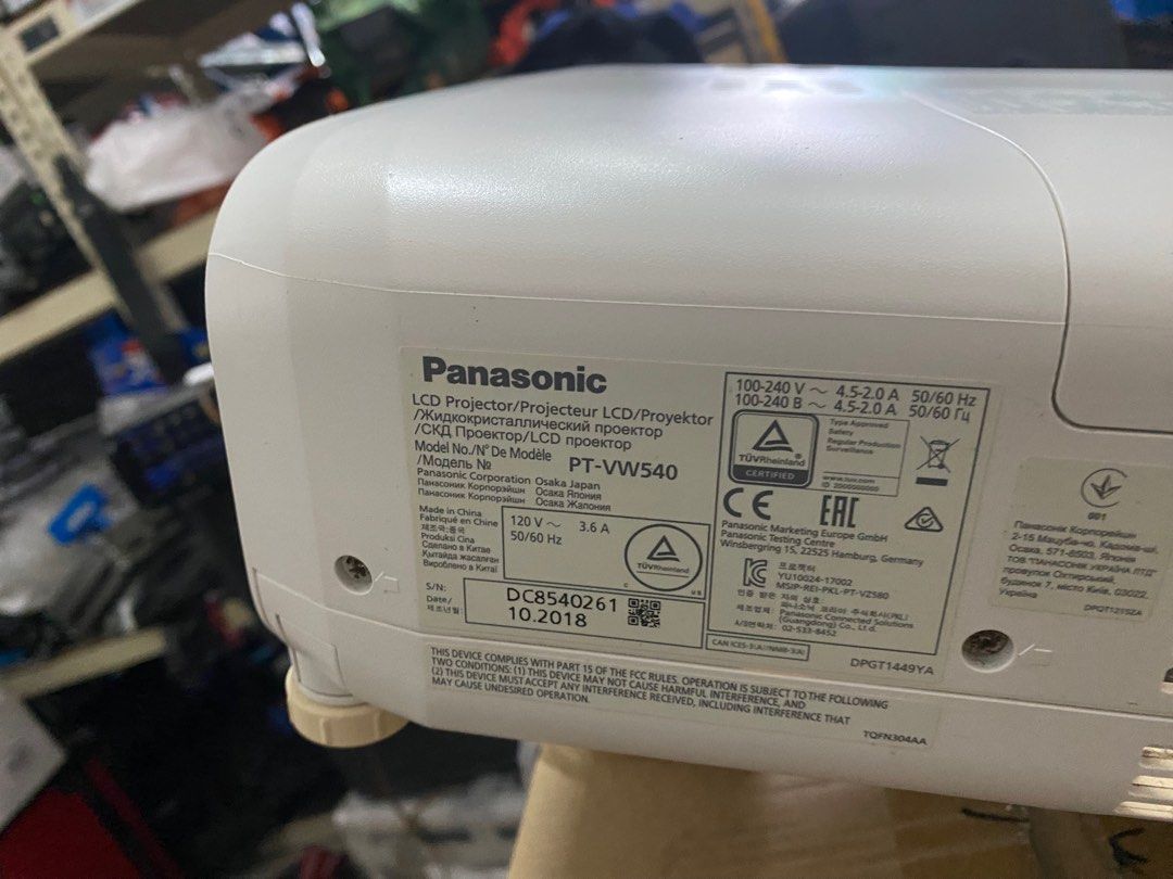 Panasonic VW540 WXGA 5500lumens, TV & Home Appliances, TV ...