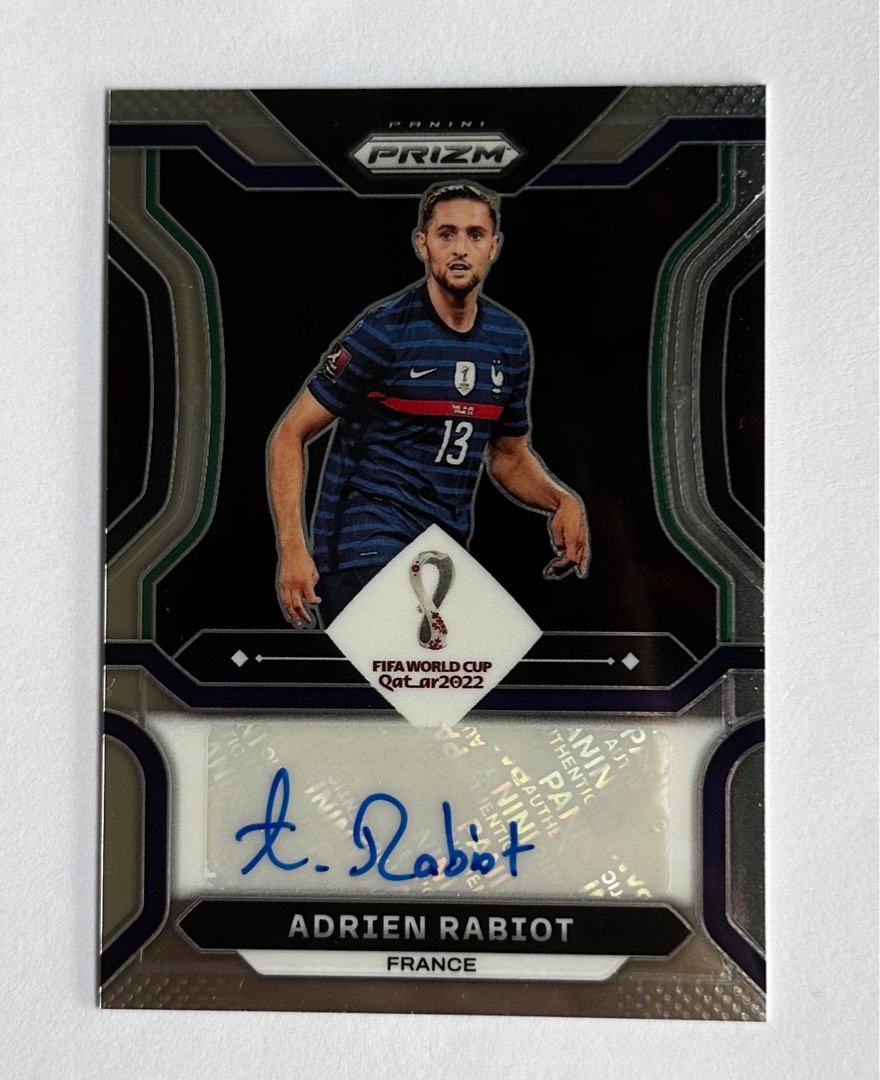 Panini Soccer World Cup Adrien Rabiot Autograph Auto France, Hobbies ...