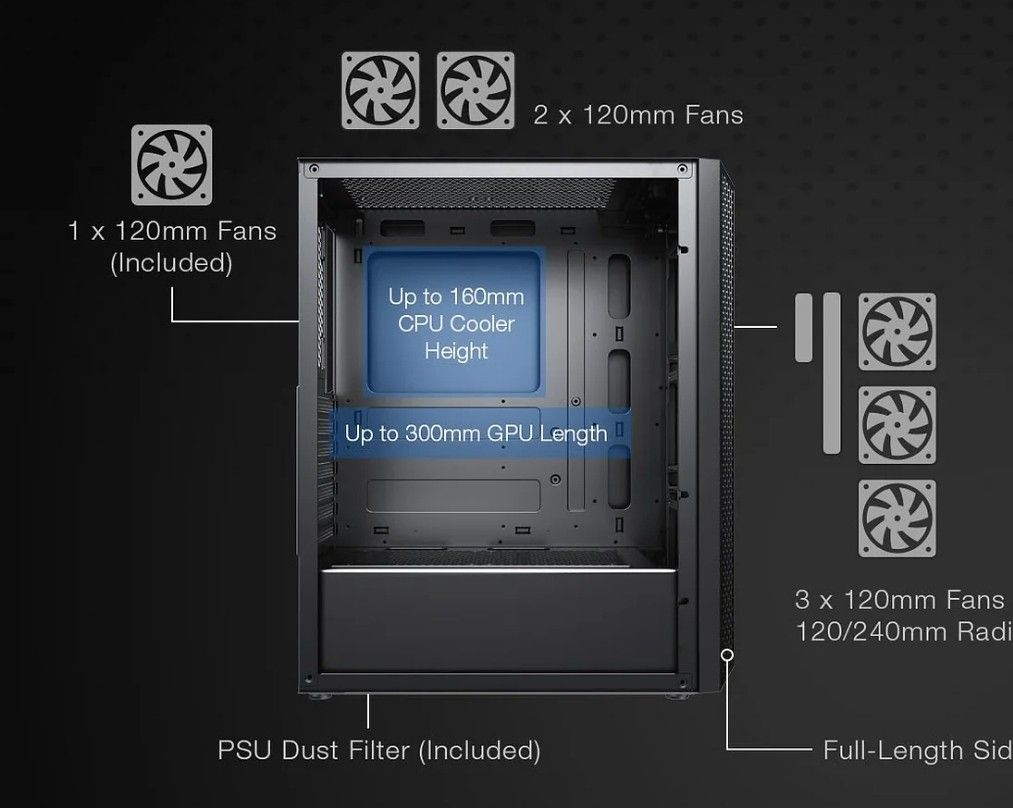 PC Case TECWARE VEGA L, Computers & Tech, Parts & Accessories, Computer ...