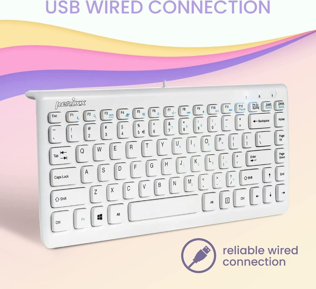 Perixx PERIBOARD-407W, Mini Keyboard - Wired USB Interface - Piano ...