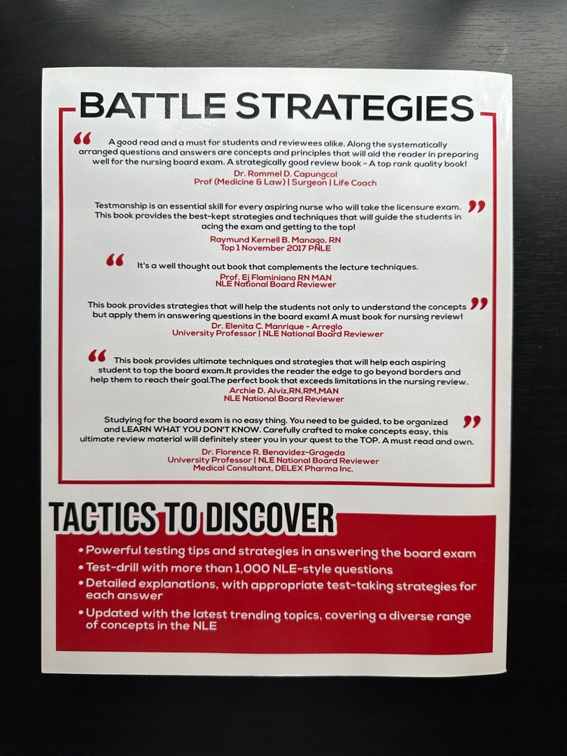 PNLE Reviewers (Toprank Battle Strategies + Study Plan) on Carousell