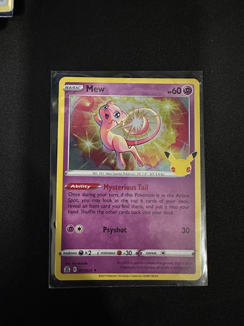 Pokemon TCG 25th anniversary celebration Mew, Hobbies & Toys, Toys ...