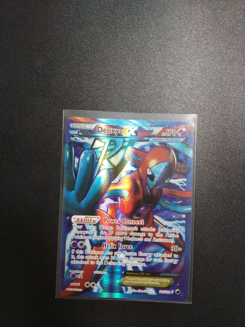 Pokemon TCG Deoxys EX Full Art Ultra Rare - Black & White 9 Plasma Freeze, Hobbies & Toys, Toys ...