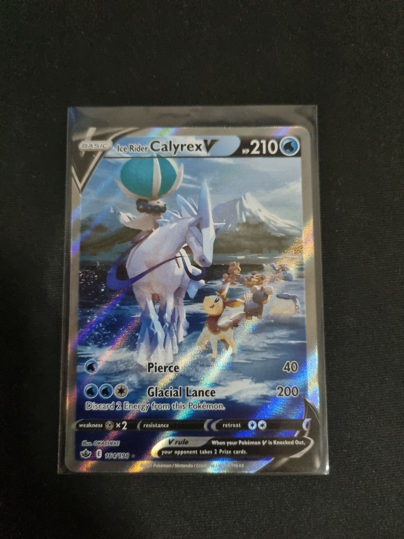 Pokemon TCG Ice Rider Calyrex V Alternate Art, Hobbies & Toys, Toys ...