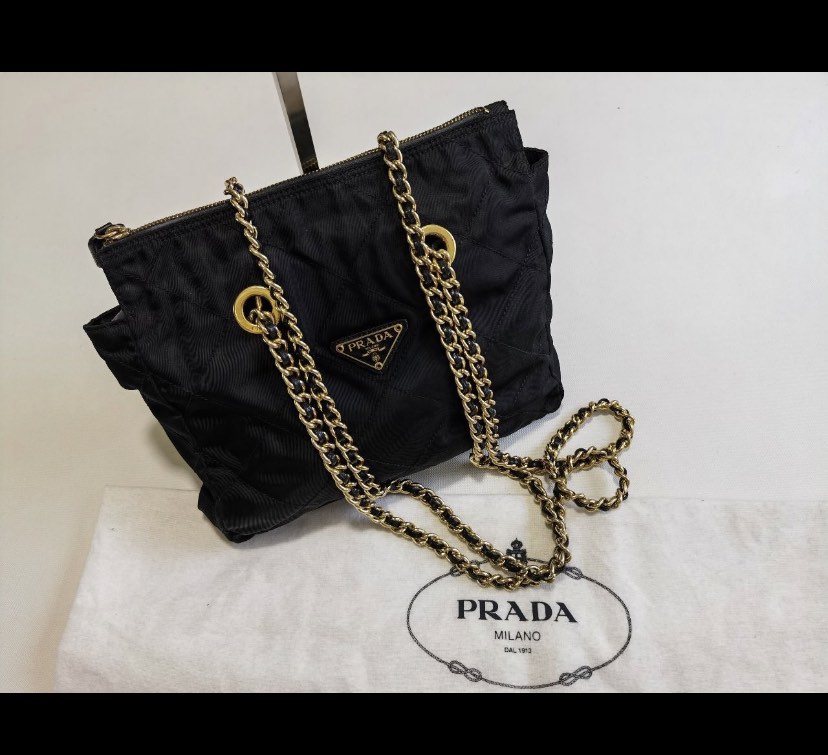 Prada chain tote, Women's Fashion, Bags & Wallets, Shoulder Bags on ...