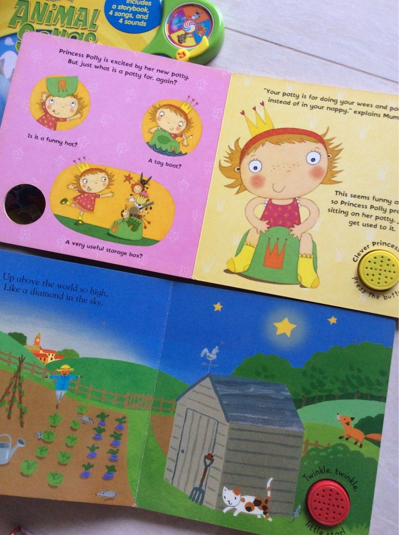 (NO sound) Press the button children Stories book bundle x 6, Hobbies ...