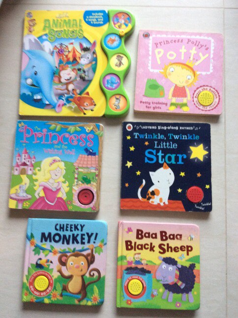 (NO sound) Press the button children Stories book bundle x 6, Hobbies ...