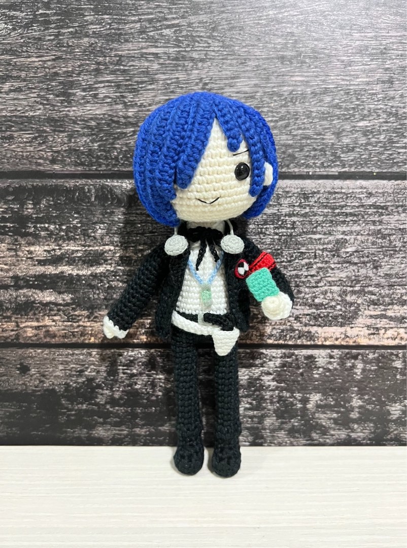 Protagonist Persona 3 Guy Handmade Crochet Doll, Hobbies & Toys ...