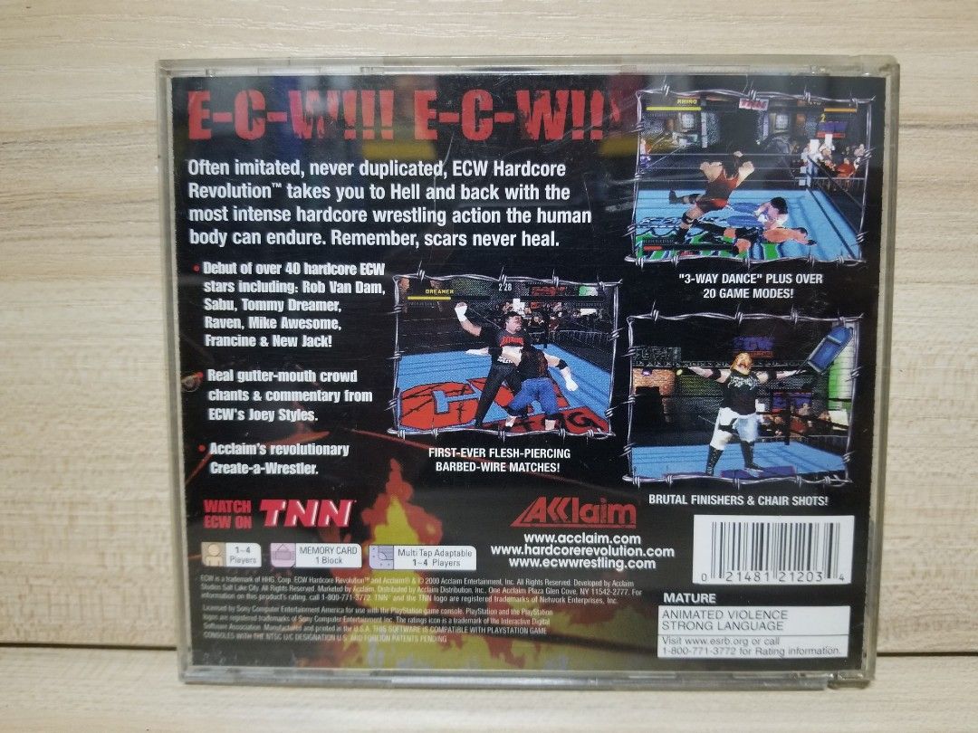 Ps1 ECW Hardcore Revolution, Video Gaming, Video Games, PlayStation on ...